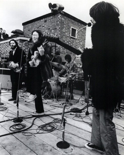 The Beatles 1969 perform Get Back on Apple Corps London rooftop 8x10 ...
