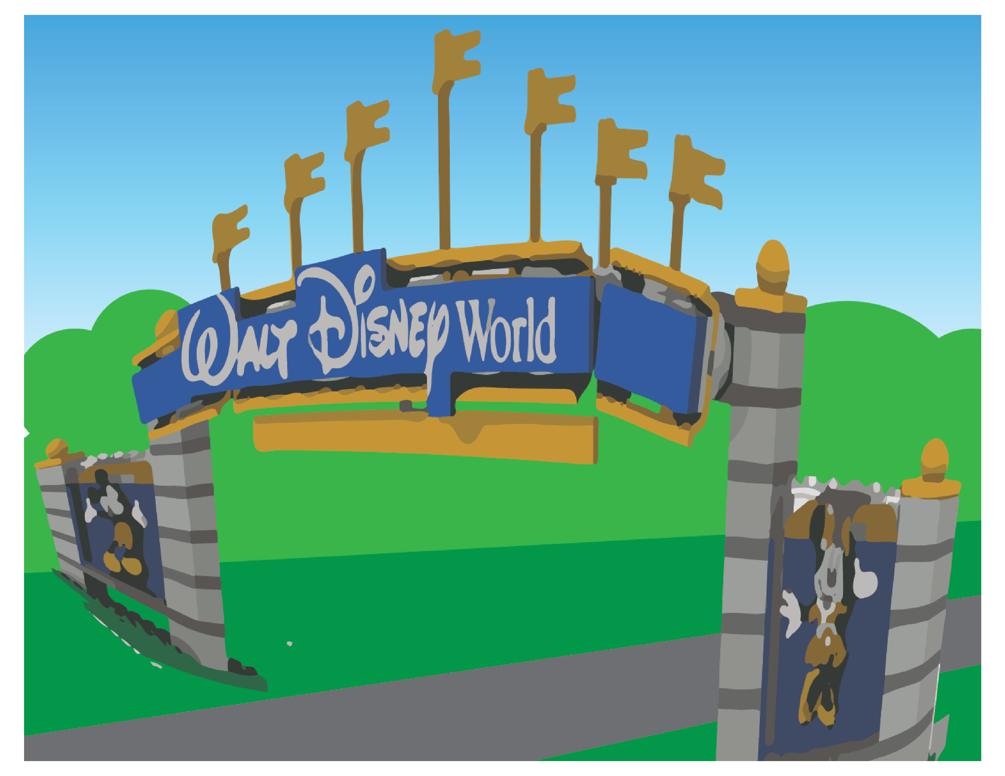 World Theme Park Sign Instructions