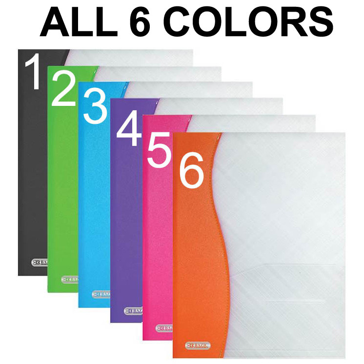2-Tone 2-Pocket Plastic Folder - All 6 Colors - Campus Priority