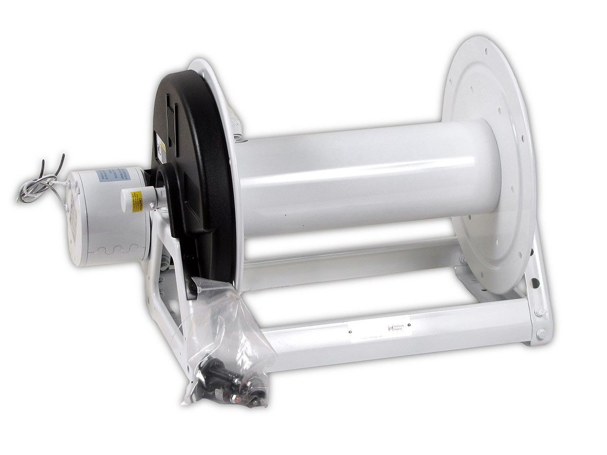 Hannay Power Rewind Hose Reel - 12" Drum - 1/2" ID Fluid Path - Left ...
