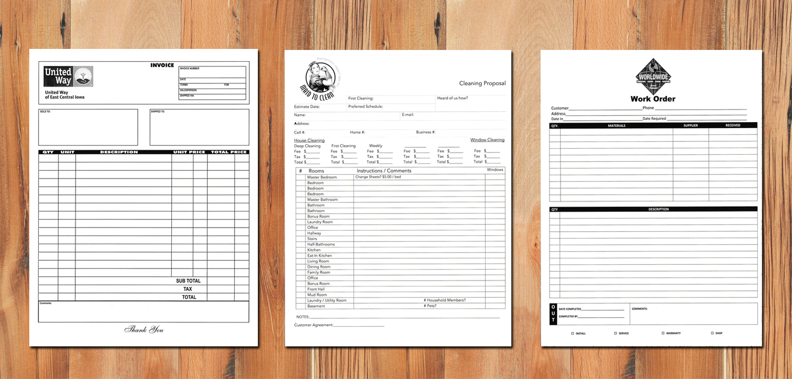 Custom Carbonless Forms Carbonless