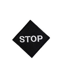 Red Stop Hand Small Patch
