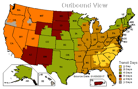 Shipping Transit Time Maps