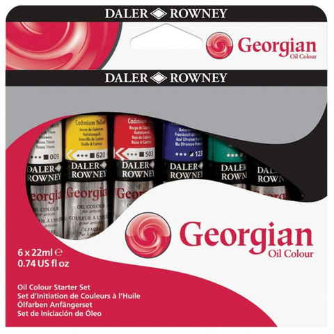 Daler Rowney - Georgian Oil Paint Starter Set of 6 - Atlantis Art Materials