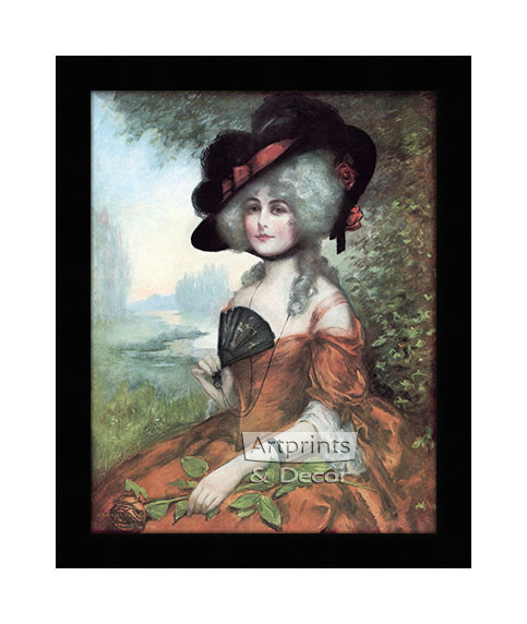 Lucretia, Framed Art Print by J. Knowles Hare JR at ArtPrintsAndDecor.com