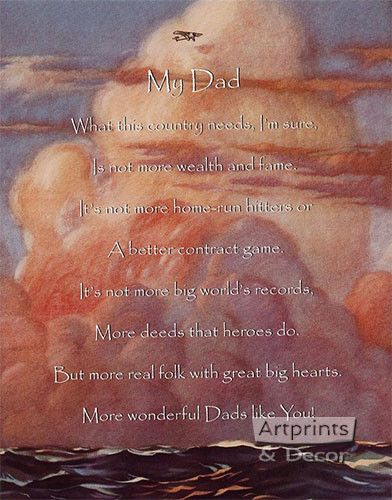 My Dad, Art Print at ArtPrintsAndDecor.com