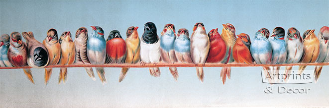 The Bird Perch, Art Print by Hector Giacomelli at ArtPrintsAndDecor.com