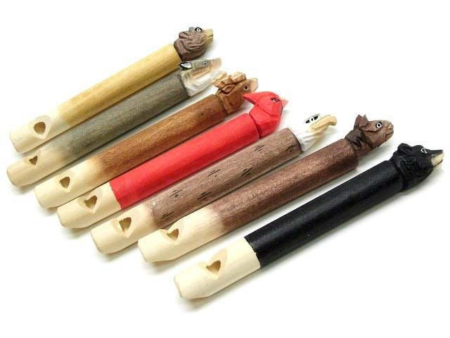 SLIDE WHISTLE WOOD ANIMAL ASST - Western Varieties