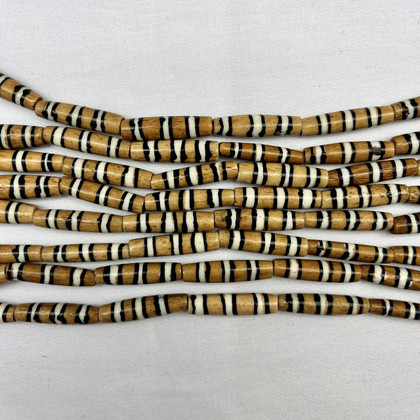 MUD BONE STRIPES #3 1" 16PCS/STRAND - Western Varieties