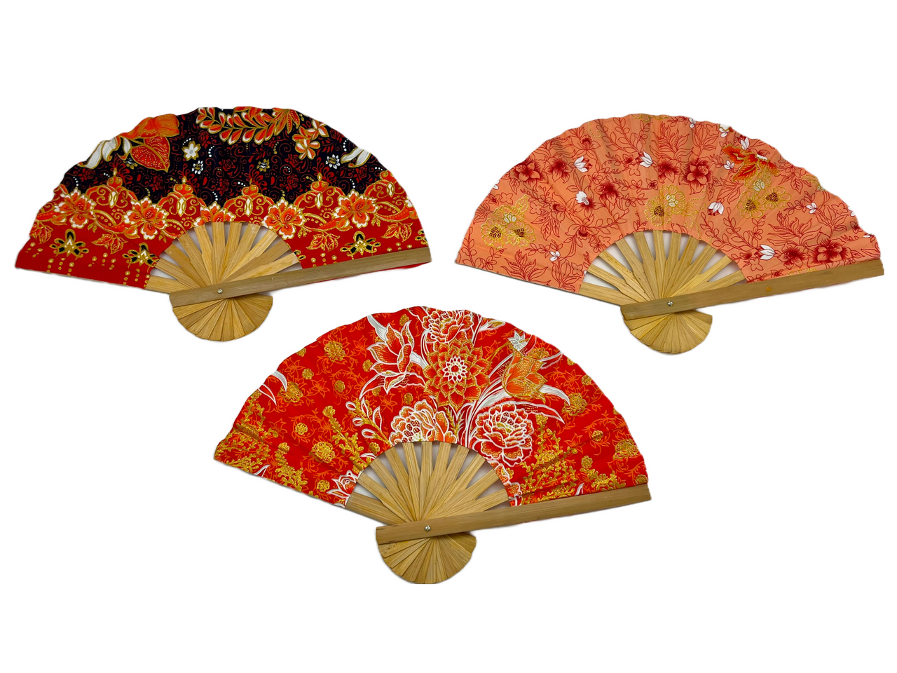 BAMBOO FAN WITH CLOTH ASSORTED - Western Varieties