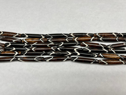 MUD BONE WAVES #5 1-1/2" 20 PCS/STRAND - Western Varieties