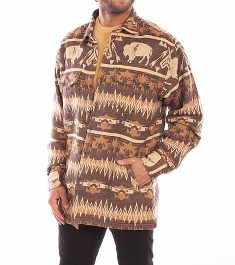 MENS JACKET BUFFALO M-XXL BROWN FARTHEST POINT - Western Varieties