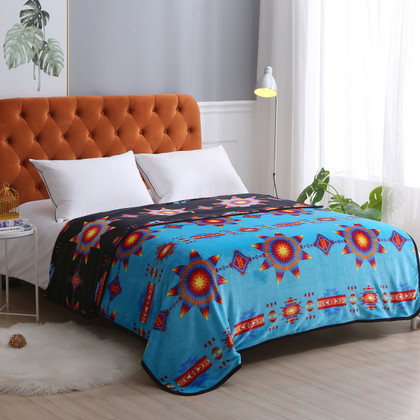 Mink Blanket Queen 2 Ply Starburst Collection - Western Varieties