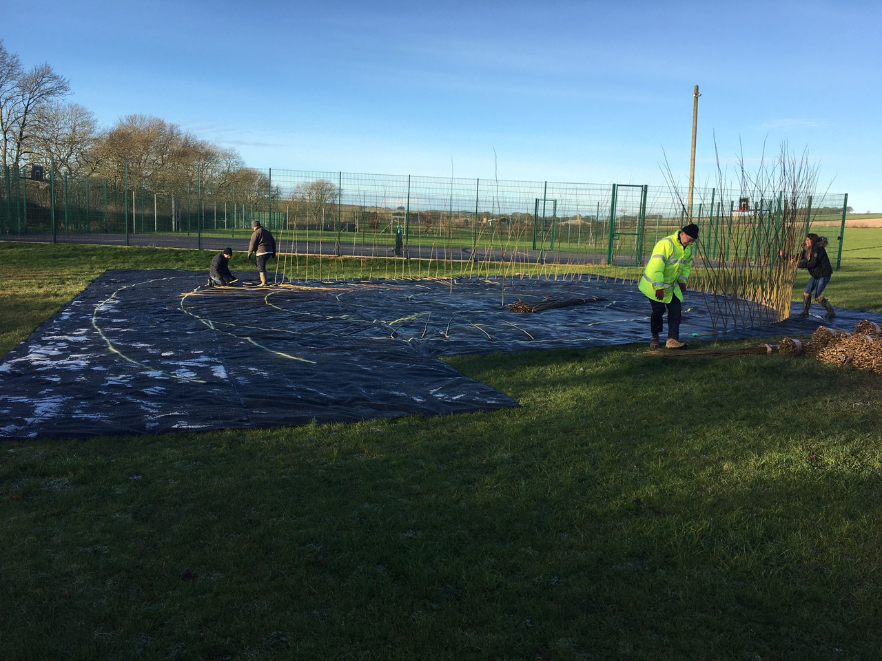 12m Diameter Willow Maze with Dome at Centre - Yorkshire Willow Online Shop