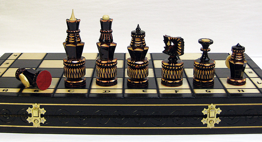 Chess Games & Puzzles Russian Traditional Art Dymka Handmade Wooden ...