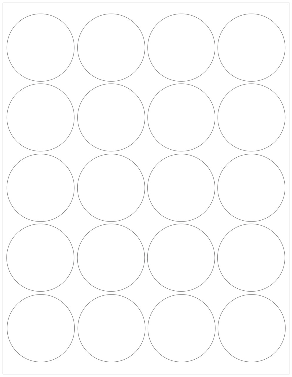 2” Compostable Round Labels, Blank