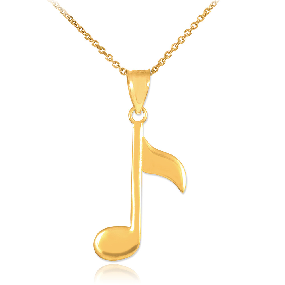 Gold Eighth Note Pendant