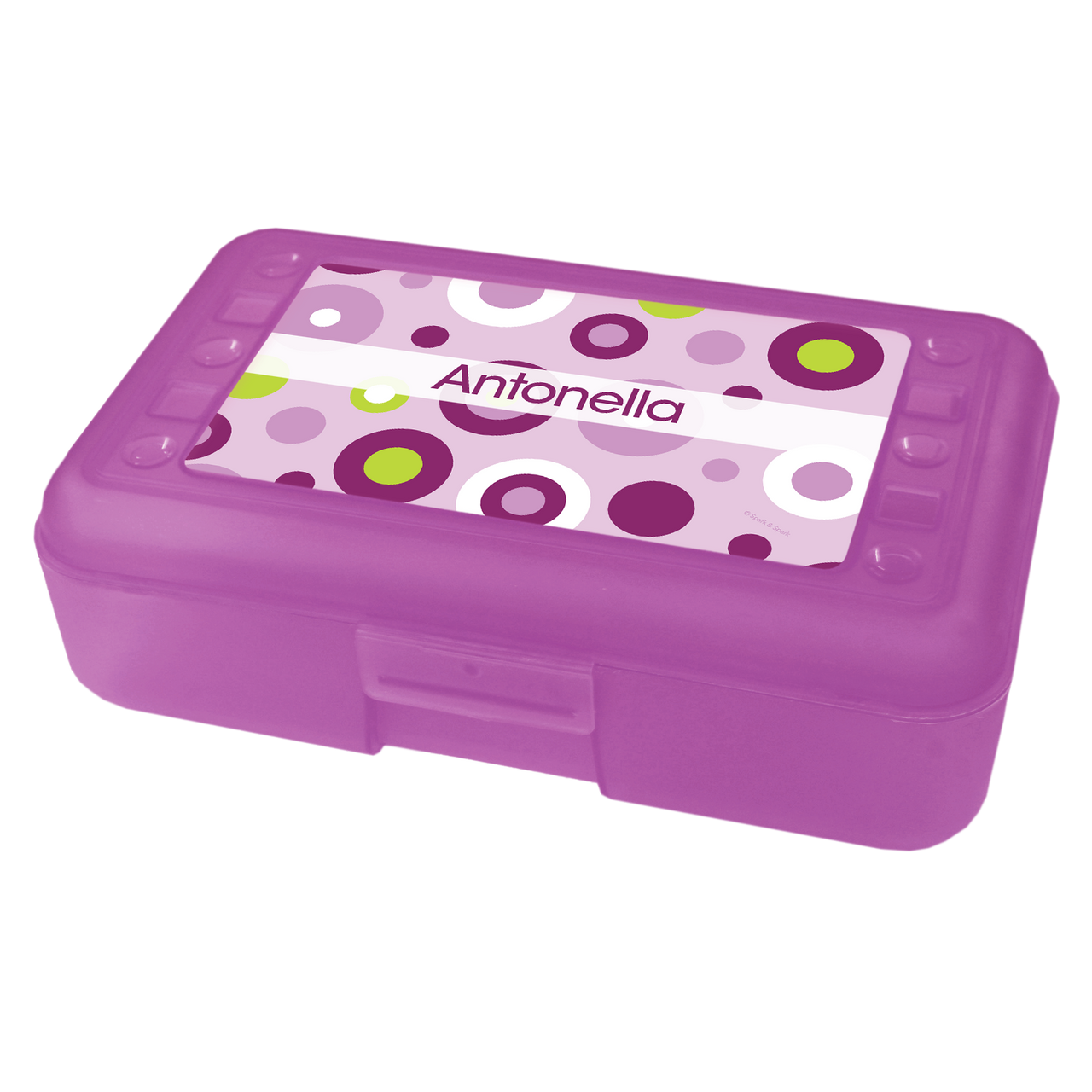 Circles and Circles (Purple) Personalized Pencil Box | Pencil Boxes ...