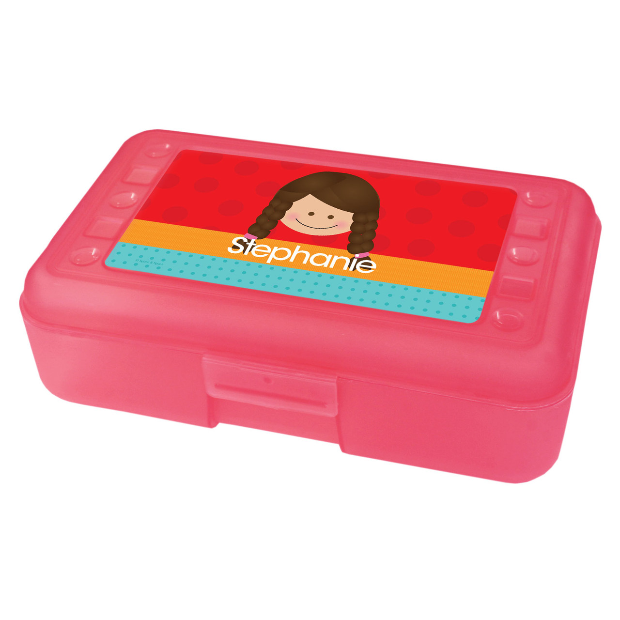 Just Like Me (Girl-Red) Personalized Pencil Box | Pencil Boxes ...