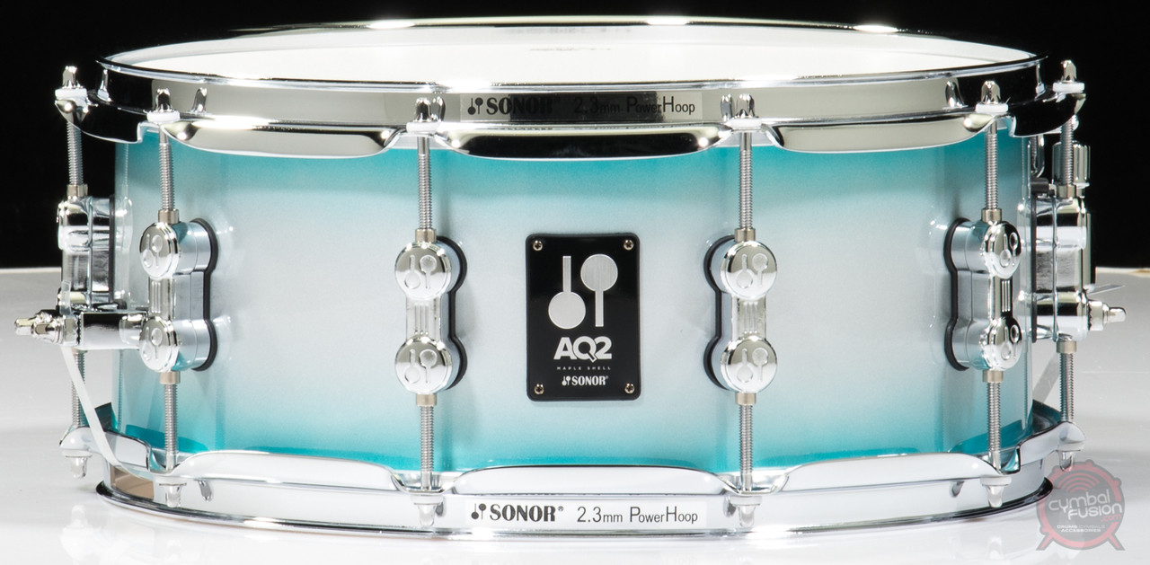 Sonor AQ2 Maple 14x6 Snare Drum - Aqua Silver Burst Sonor AQ2 Maple 14x6 Snare Drum - Aqua Silver Burst