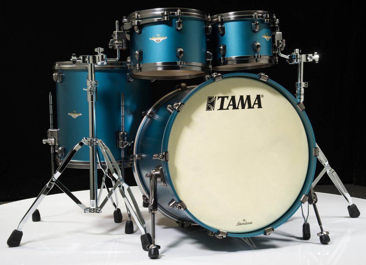Tama Starclassic Maple 4pc Shell Pack - Flat Steel Blue Metallic