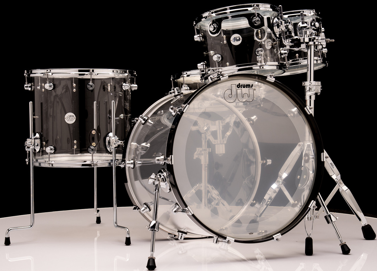 DW Acrylic Design Series Drum 5-Pc Set - Clear