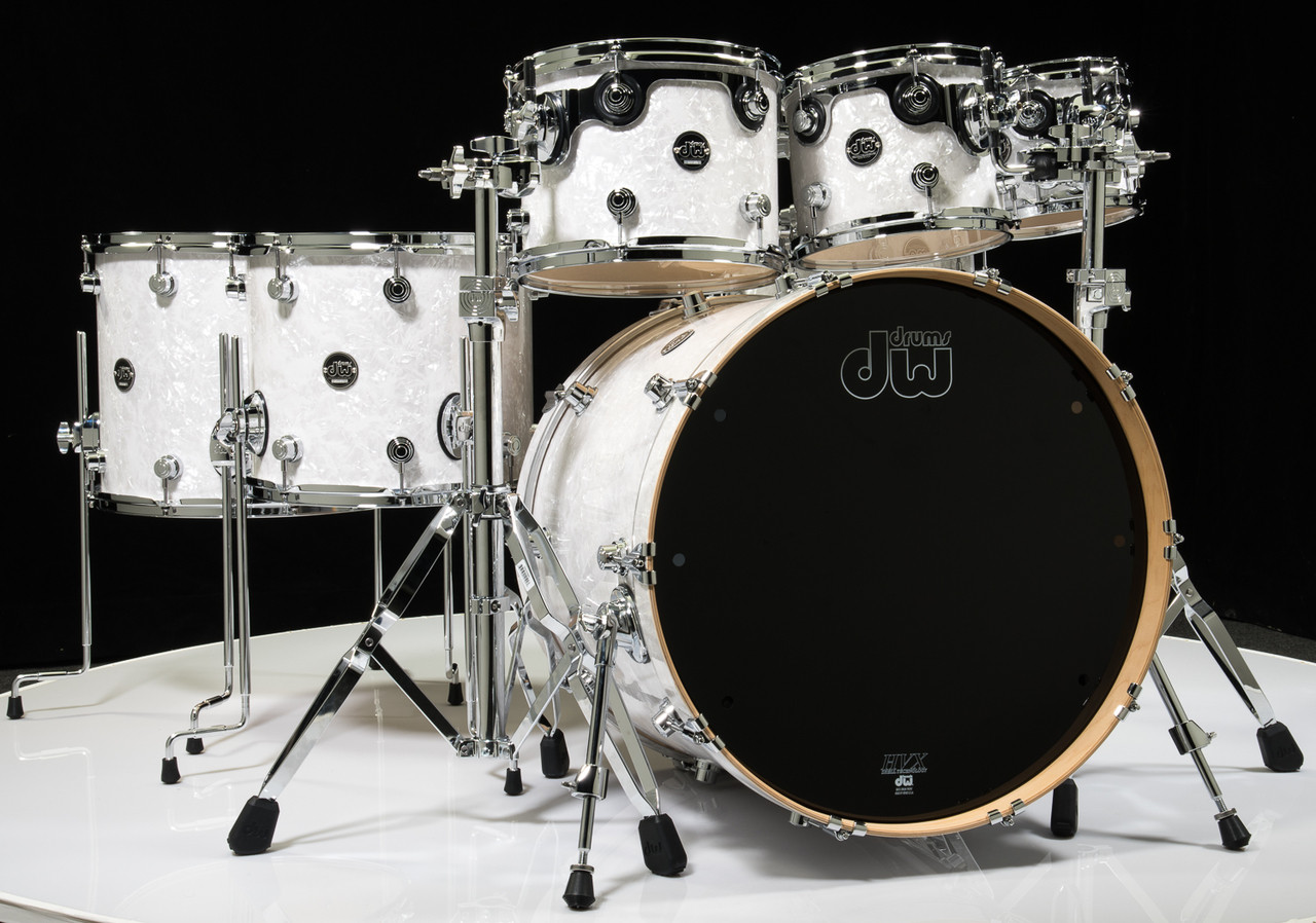 Dw Performance Series 7pc Drum Kit White Marine