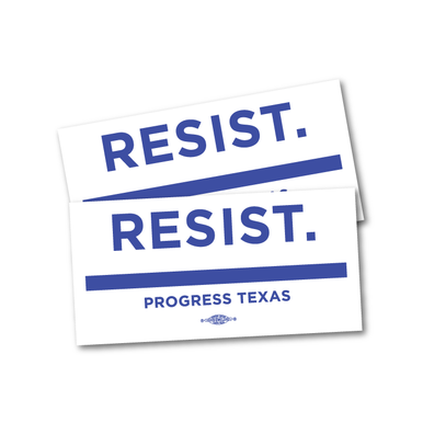 Two "Resist." 8" x 4" Stickers - Bumperactive