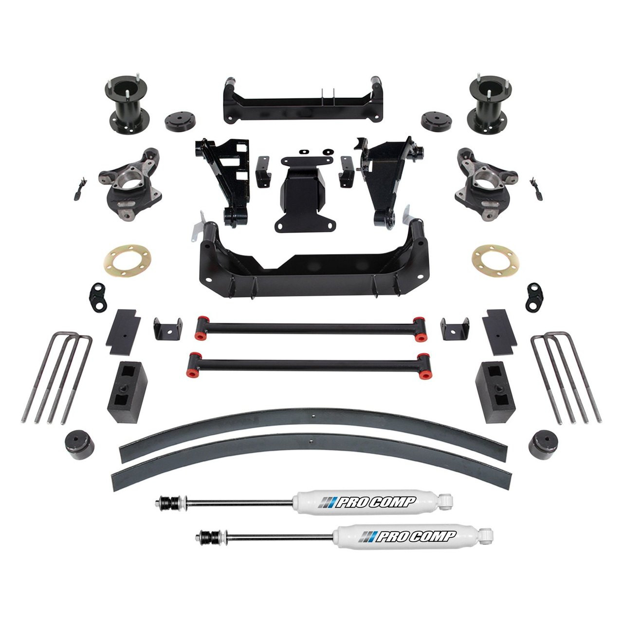 2014-2018 Chevy Silverado 1500 W/ Alum & Stamped Steel Arms 6" Lift Kit ...
