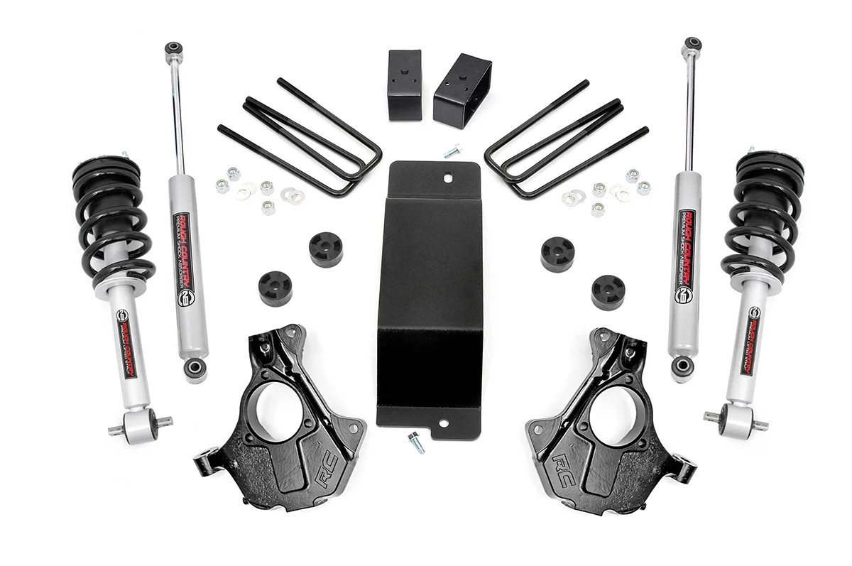 2014-2018 Chevy Silverado 1500 4WD 3.5" Lift Kit - Rough Country 12432 ...