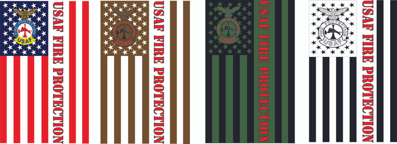 USAF Fire Protection Flag Decal