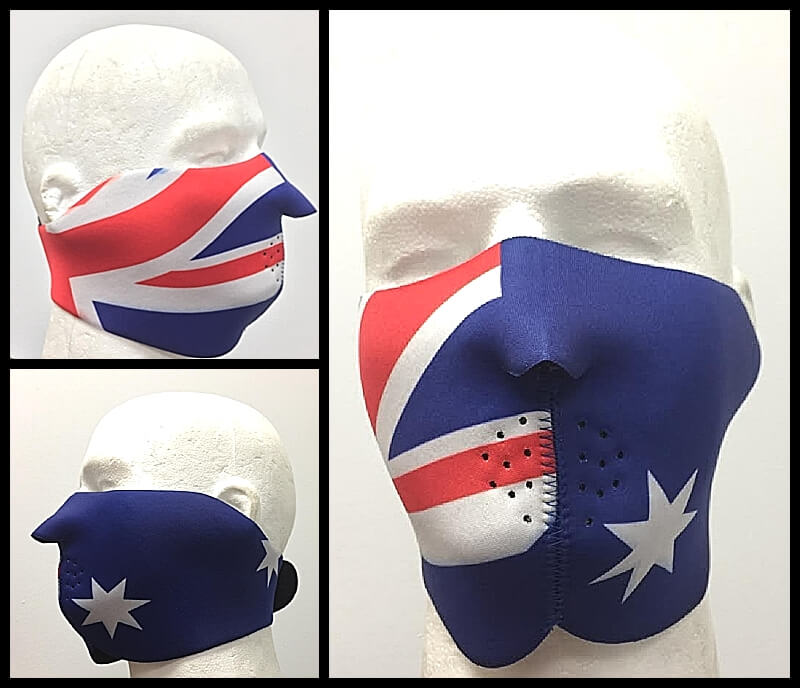 Australian Half Neoprene Face Mask - Iron Horse Helmets and Biker Masks