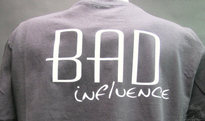 Bad Influence Biker T-Shirt and motorcycle shirts