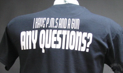I Have P.M.S. And A Gun Any Questions Biker T-Shirt and motorcycle shirts