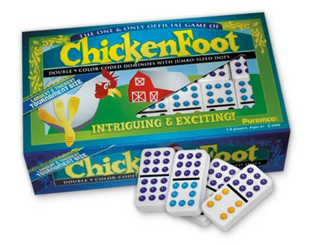 Puremco Double 9 Chicken Foot Dominoes | MexicanTrainFun.com