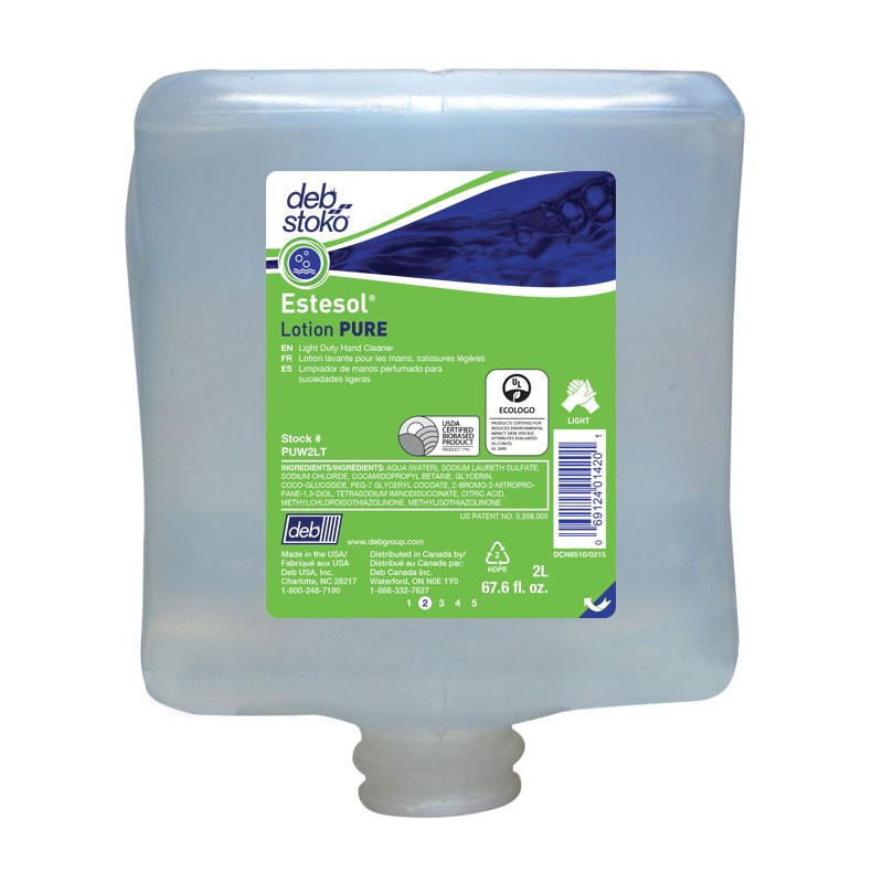 Estesol Lotion Pure (Deb Pure Wash Lotion) 4 x 2L (PUW2LT) - Hygenol ...