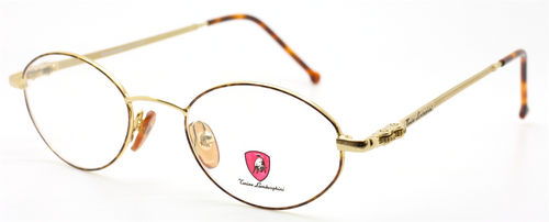 Designer Tonino Lamborghini 054 Metal Oval Cog Design Glasses In A Gold ...