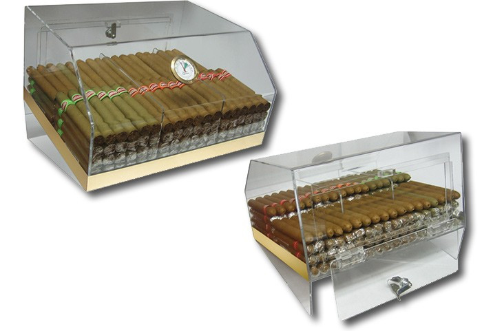 Laurence 75 ct. Acrylic Display Cigar Humidor - HumidorPros.com