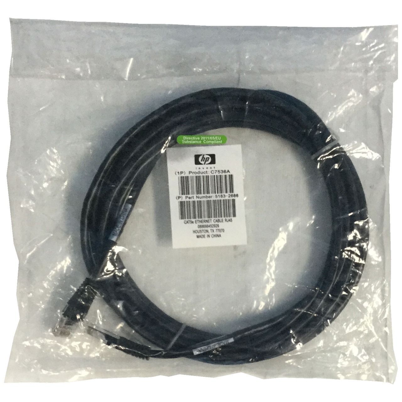 HPe C7536A | 4.2M Cat5e RJ45 Cable - new bagged | 5183-2686 - Serverworlds