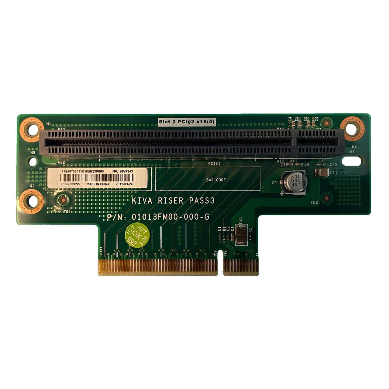IBM 69Y4243 | x3630 M3 PCI-E X16 Riser Card - Serverworlds