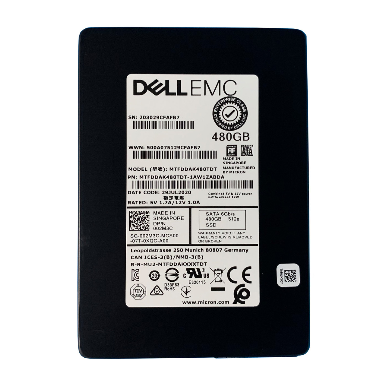 Dell 02M3C | MTFDDAK480TDT | MTFDDAK480TDT-1AW1ZABDA - Serverworlds