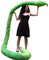 American Made Giant Stuffed Snake 18 Feet Long Soft Green Big Plush ...